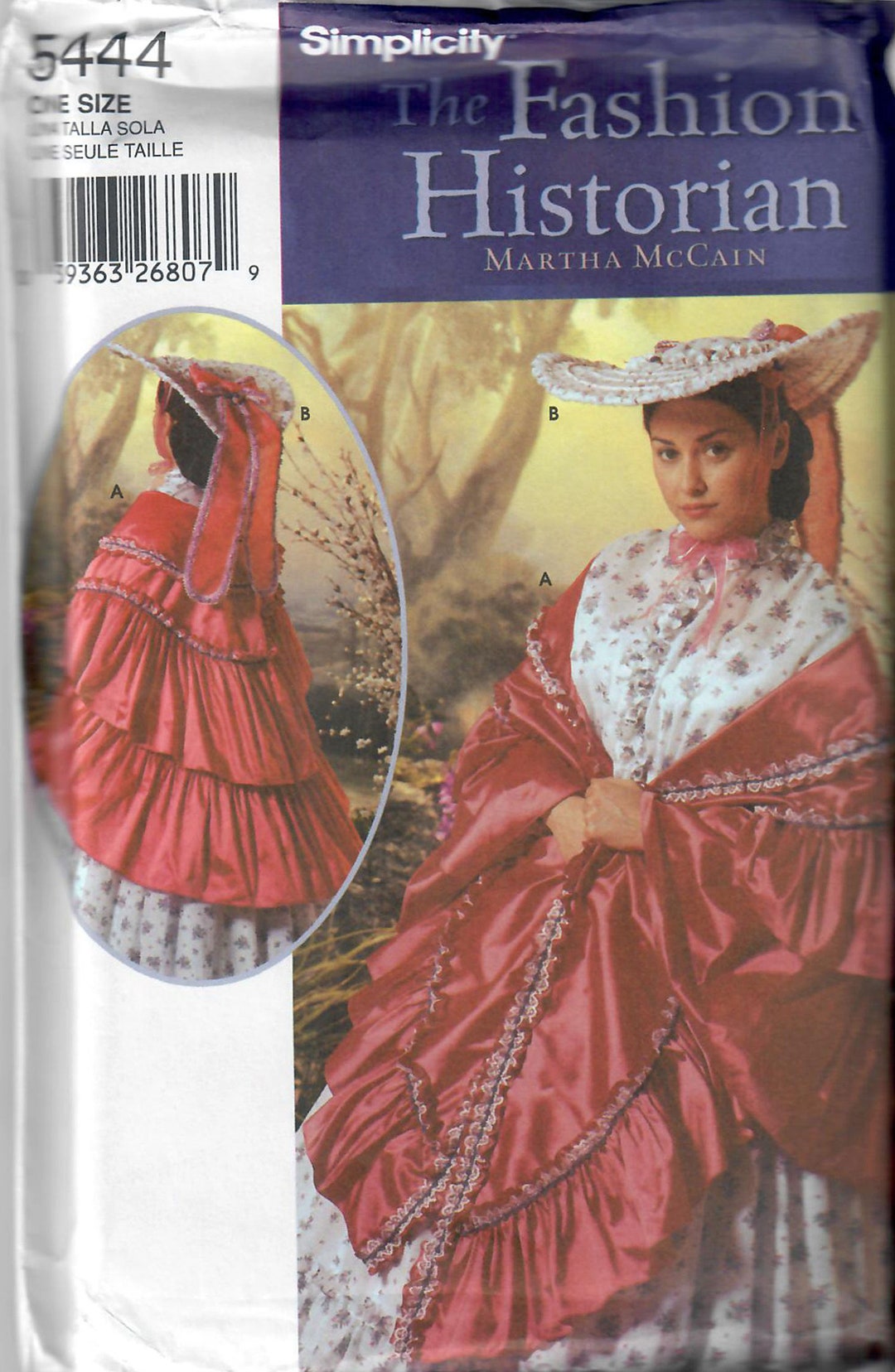 Simplicity 5444 the Fashion Historian 1860s Mantle Sewing Pattern One ...