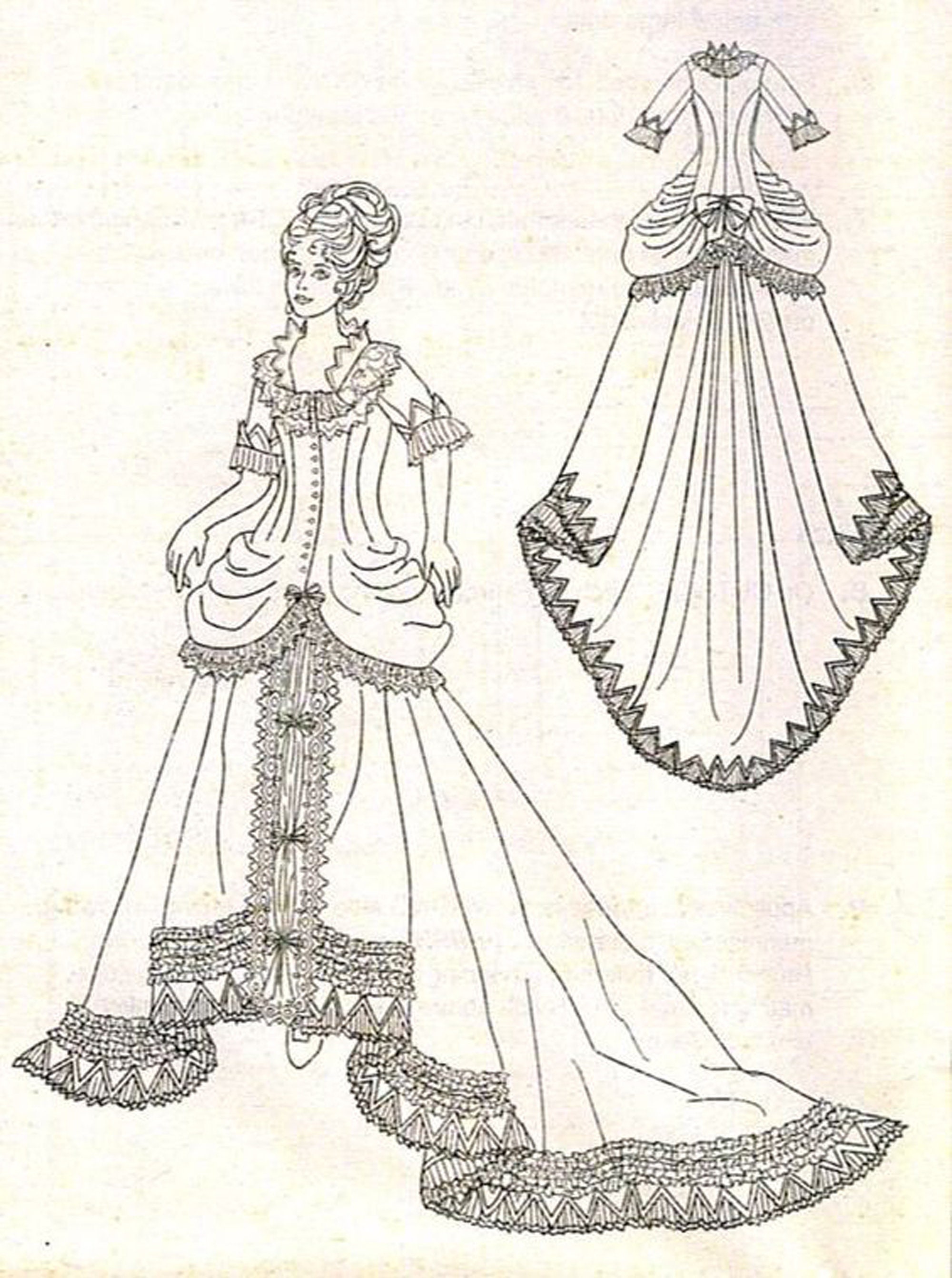 Simplicity 4244 Late 1870s - Early 1880s Natural Form Wedding Dress ...