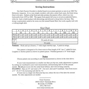 TV328 Truly Victorian 1880 Split Pannier Overskirt Sewing Pattern, Size ...