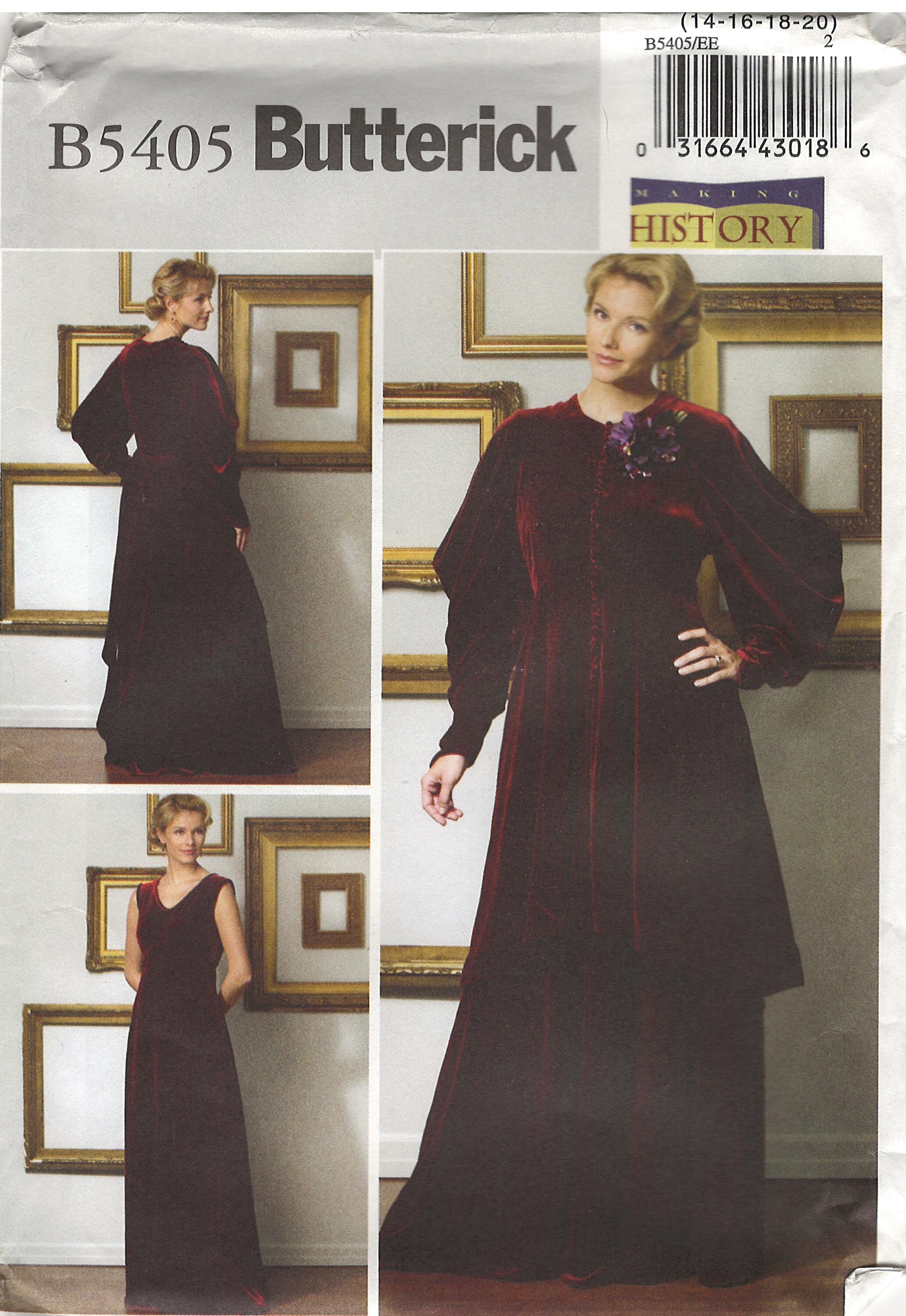 Butterick B5405 Making History Edwardian Teens Jacket Day Dress Outfit ...