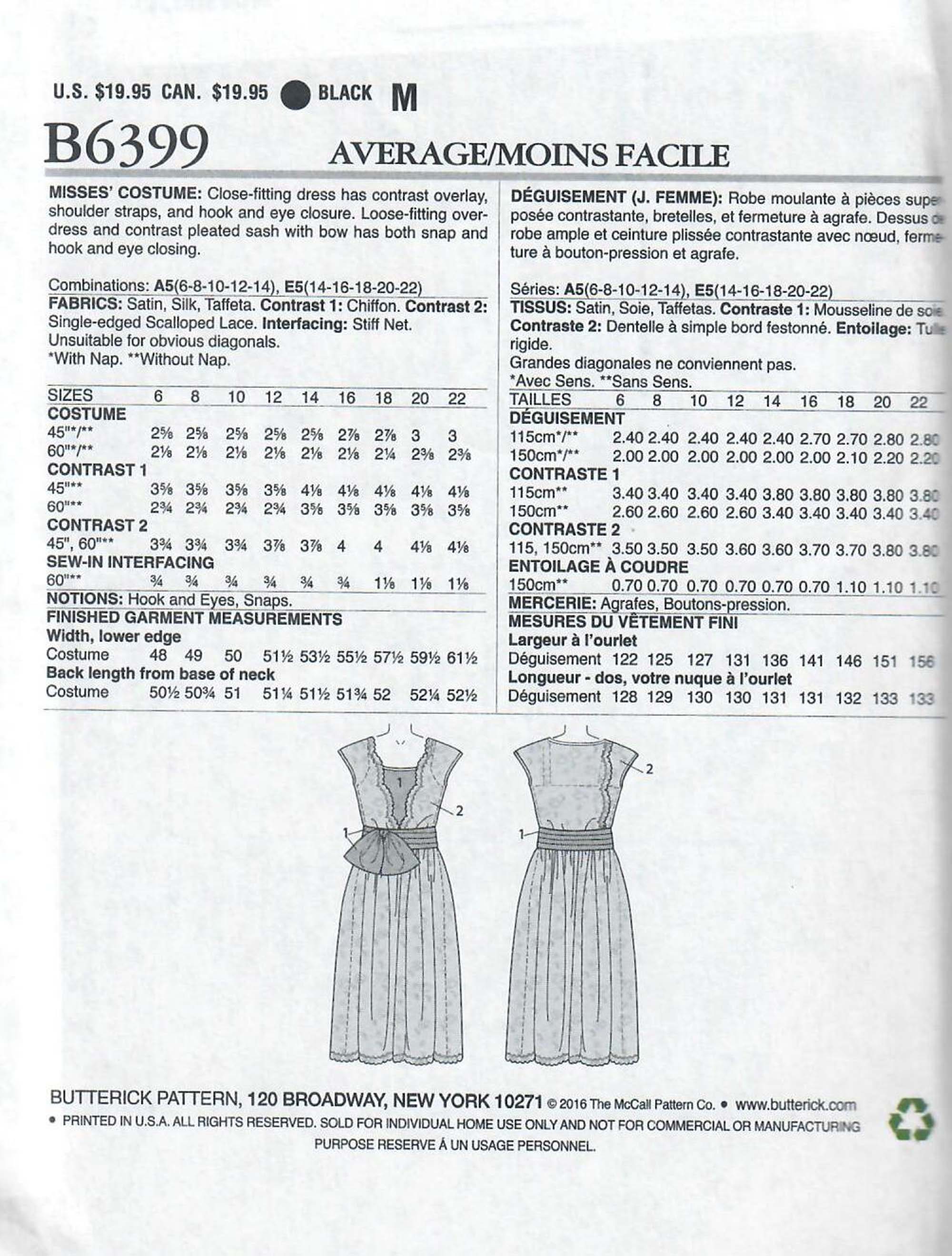 Butterick B6399 Misses' Costume, 1920s Dress, Making History Nancy ...