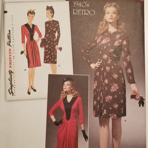 Simplicity 1777 1940s Retro Size 6 8 10 12 14 & 14 16 - Etsy