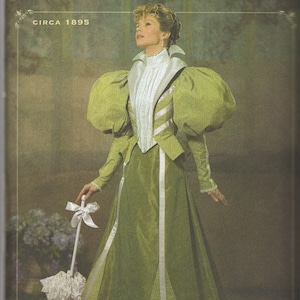 Simplicity 4156 C. 1895 Day Dress Sewing Pattern, Size 14, 16, 18, 20 ...