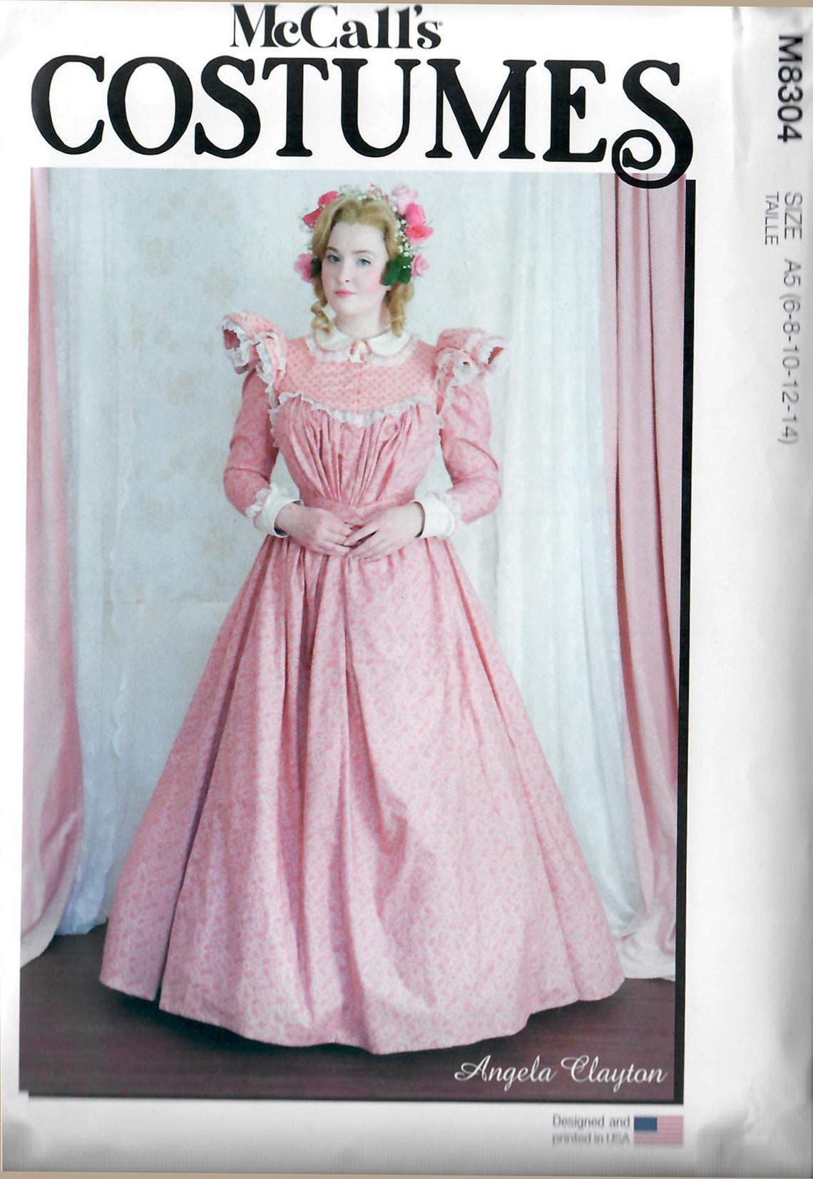 Mccall's M8304 1890s Tea Gown Wrapper Sewing Pattern Angela Clayton ...