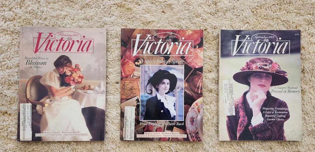 Victoria Magazine 3-issue Lot Feb, April, September 1989 OOP - Etsy