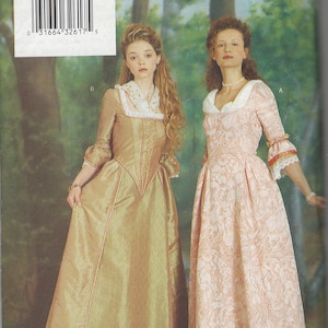 Butterick 6867 18th Century Dress, Size 6-8-10 & 12-14-16, FF, Uncut ...