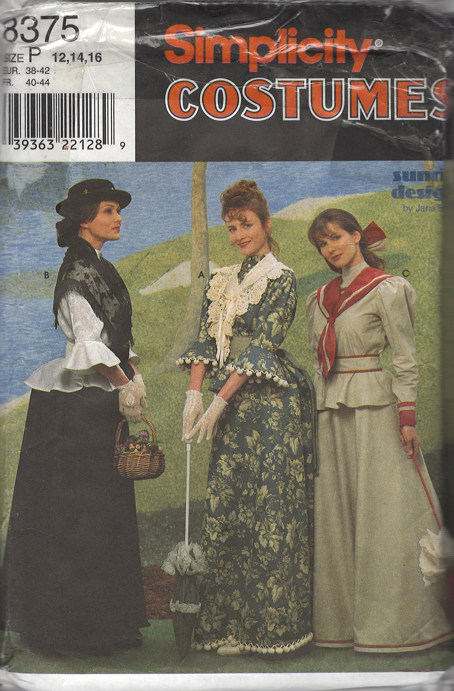 Simplicity 8375 1890s Day Dress Sewing Pattern, Sizes 6-10, 12-16, 18 ...