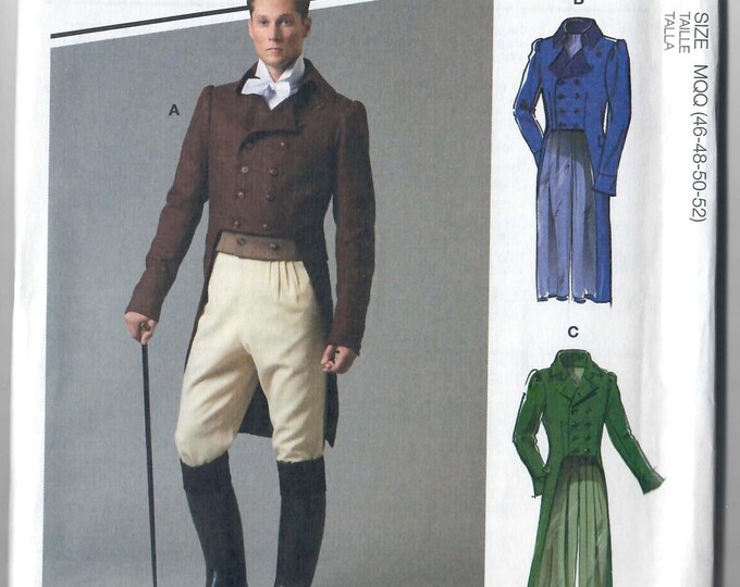 Mccall's M8135 Men's Regency Era Tail Coat Pattern - Etsy
