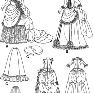 Simplicity 5457 Circa 1880 Evening Reception Dress Sewing Pattern ...