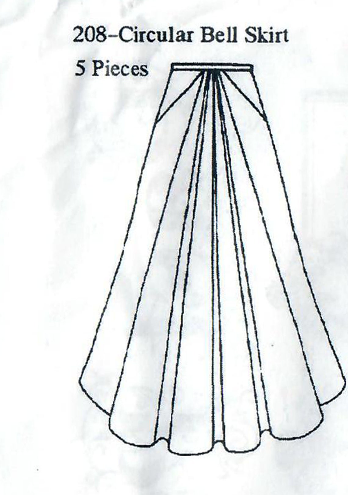 Past Patterns No. 208 1890s Circular Bell Skirt Sewing - Etsy
