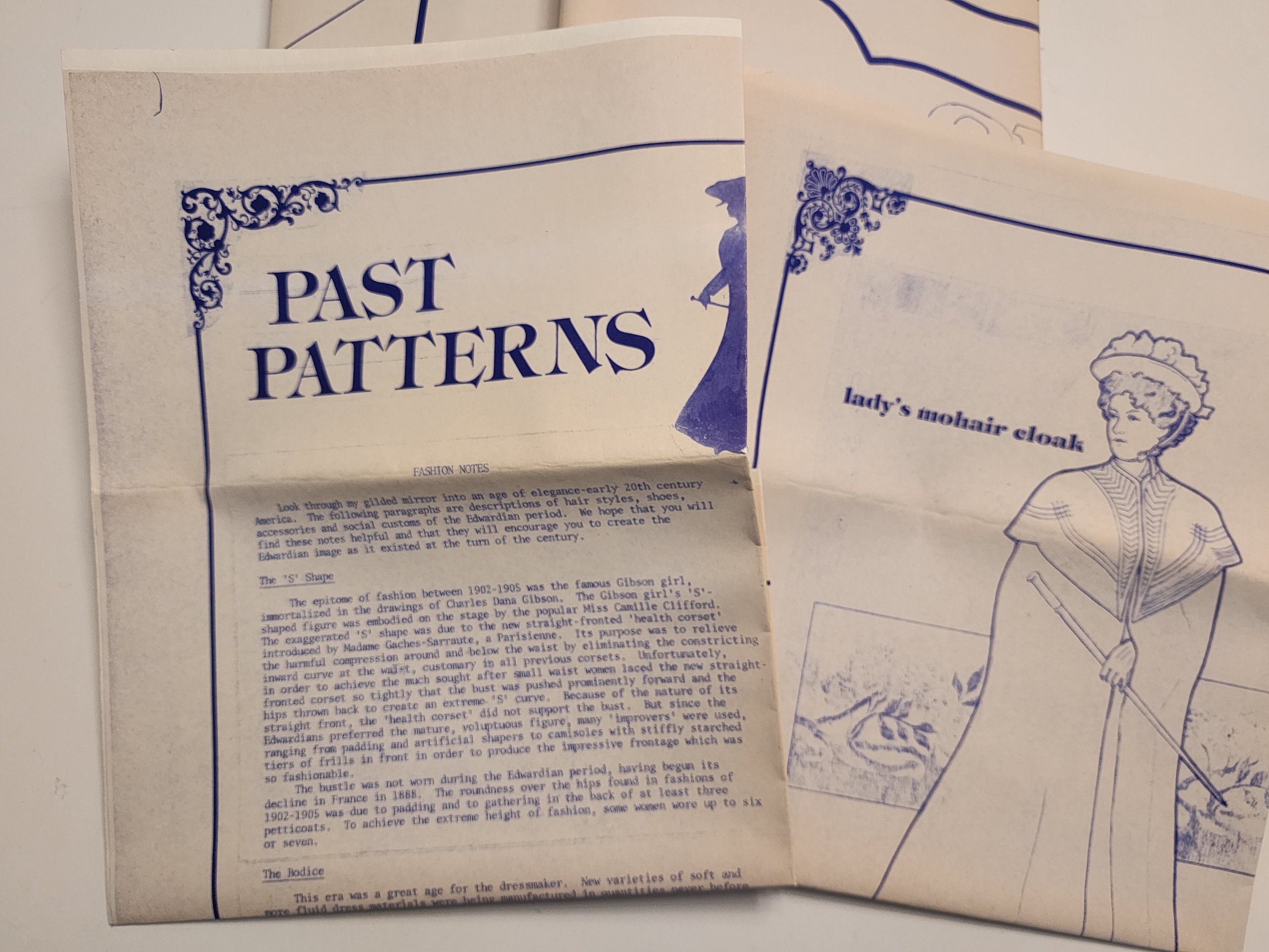 Past Patterns No. 201 Lady's Mohair Coat 1890s 1900s Sewing Pattern ...