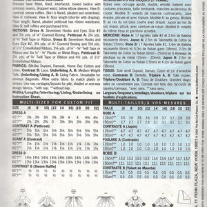 Butterick 3640 18th Century Dress, Sizes 12-16 & 18-22, FF, Uncut, OOP ...