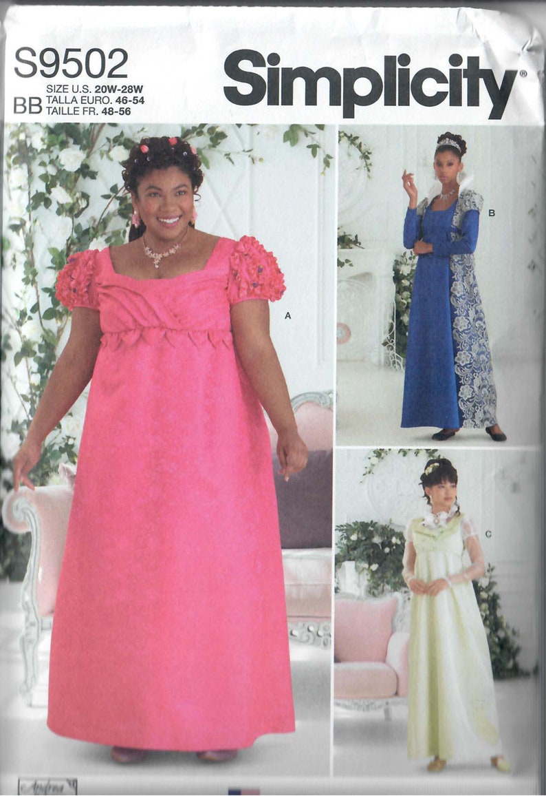 Simplicity 9502 Regency Era Empire Style Dress and Jacket - Etsy