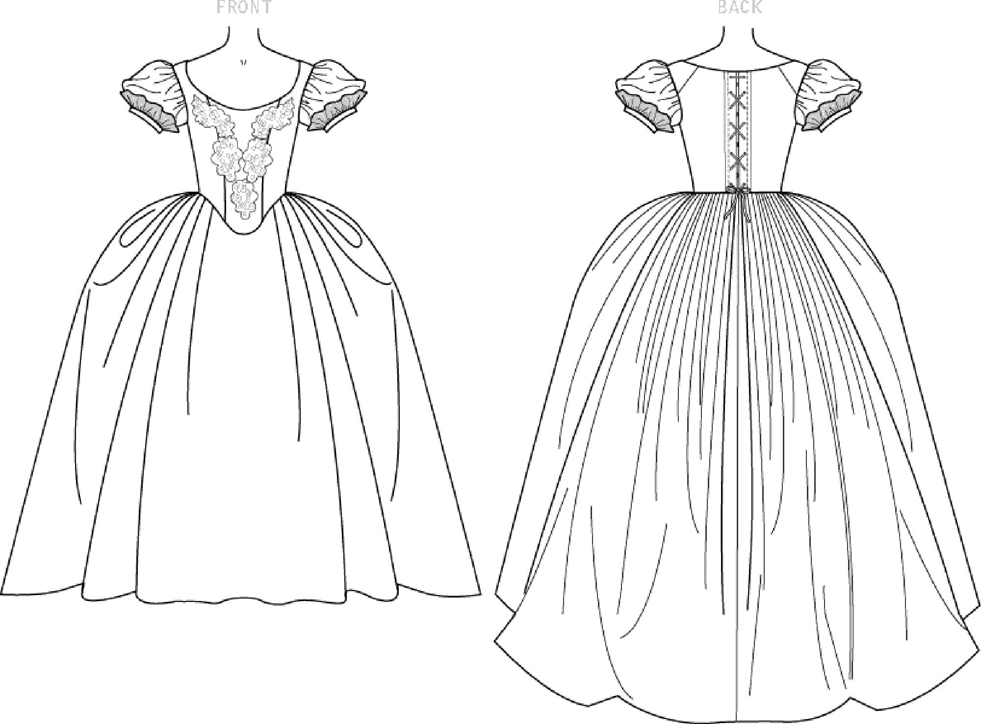 Mccall's M7885 Angela Clayton 19th Century Style Ball Gown Prom Dress ...
