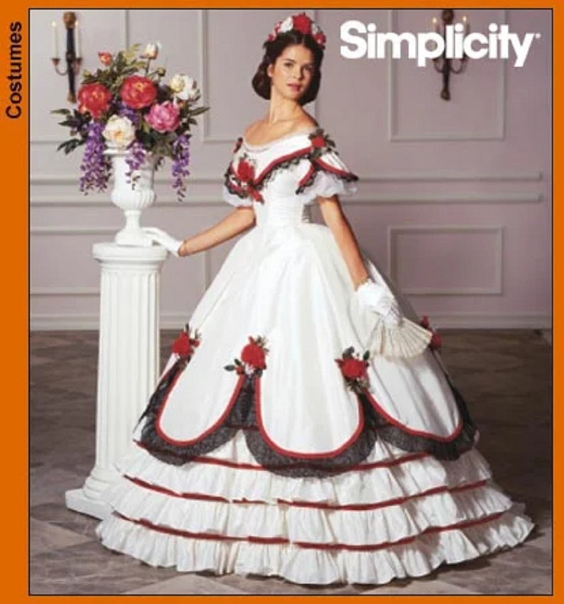 Simplicity 5724 Fashion Historian Misses' 1860s Civil War Ballgown ...