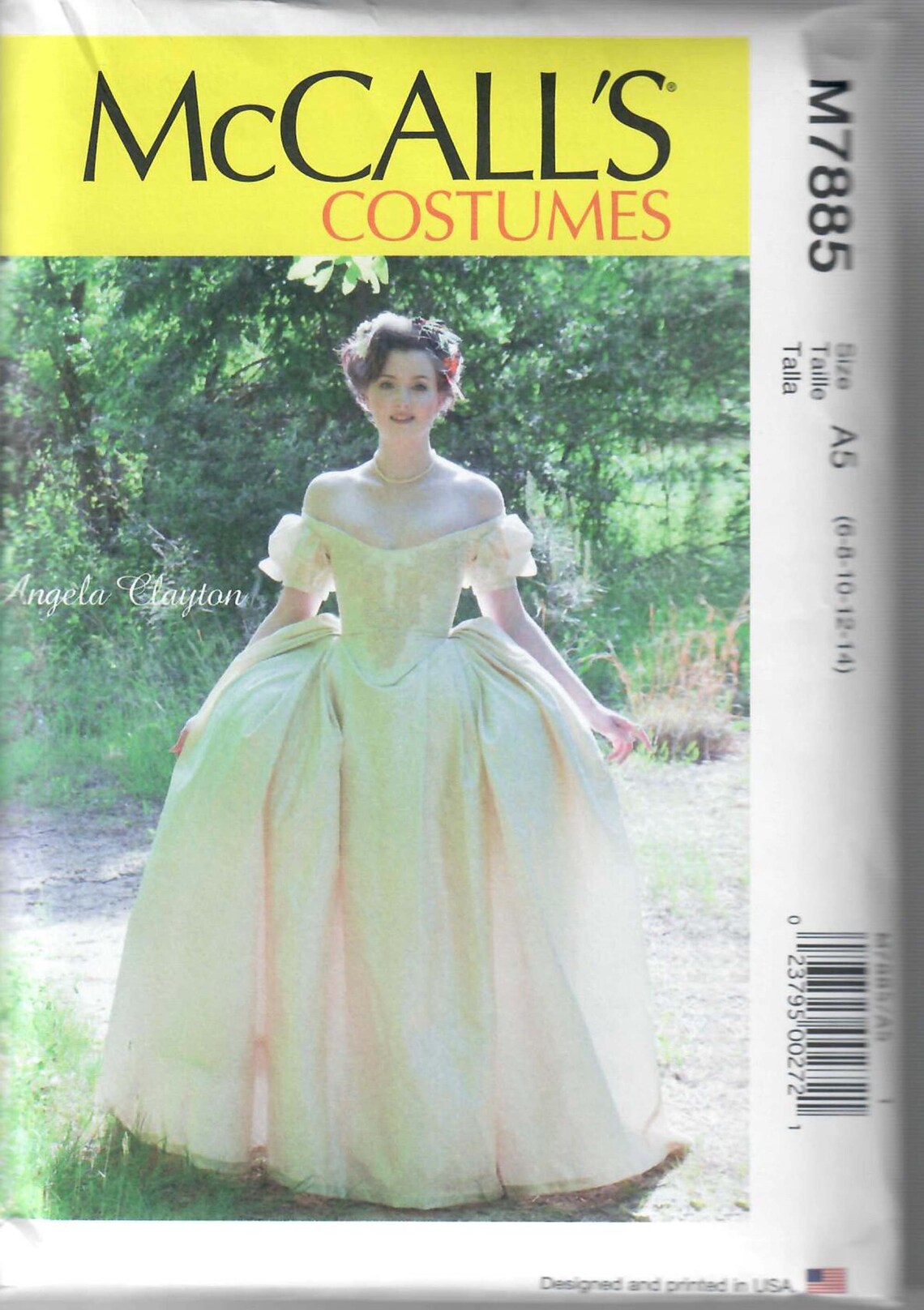 Mccall's M7885 Angela Clayton 19th Century Style Ball Gown Prom Dress ...