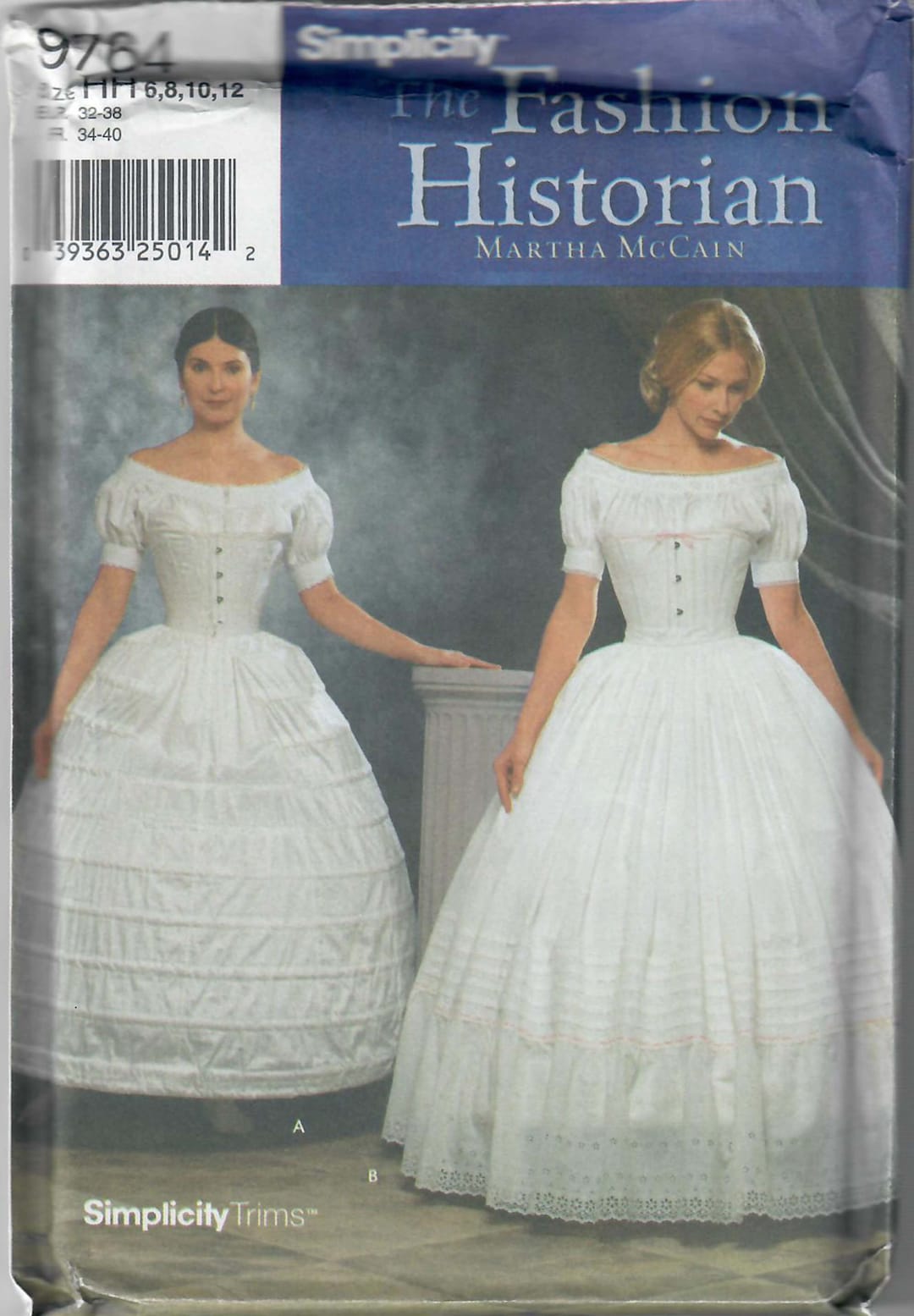 Simplicity 9764 the Fashion Historian Misses' Crinoline and Petticoat ...