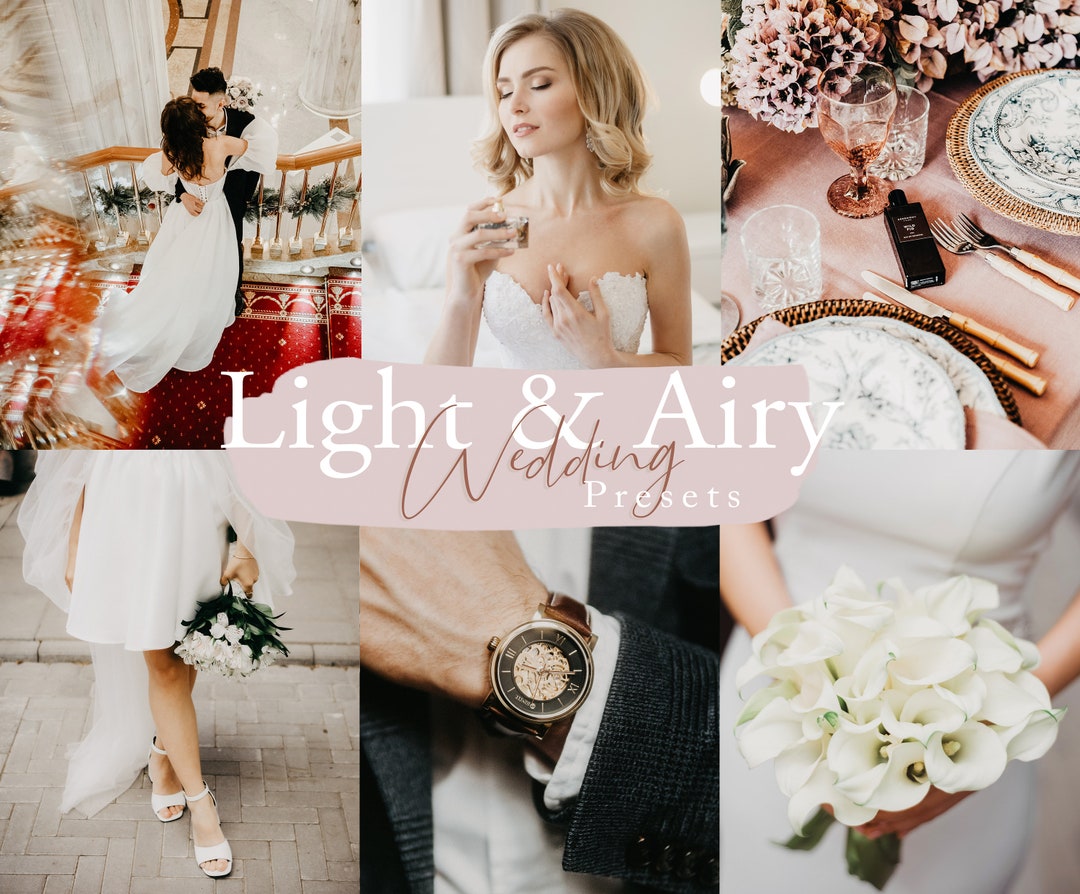Light and Airy Wedding Presets for Lightroom Natural Preset Professional Presets Romantic Earthy ...