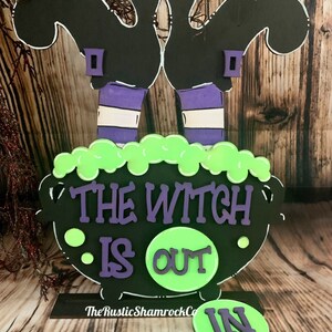 Witch Sign, Halloween Sign, Available Sign, Wood Sign, Witch’s Feet, in ...