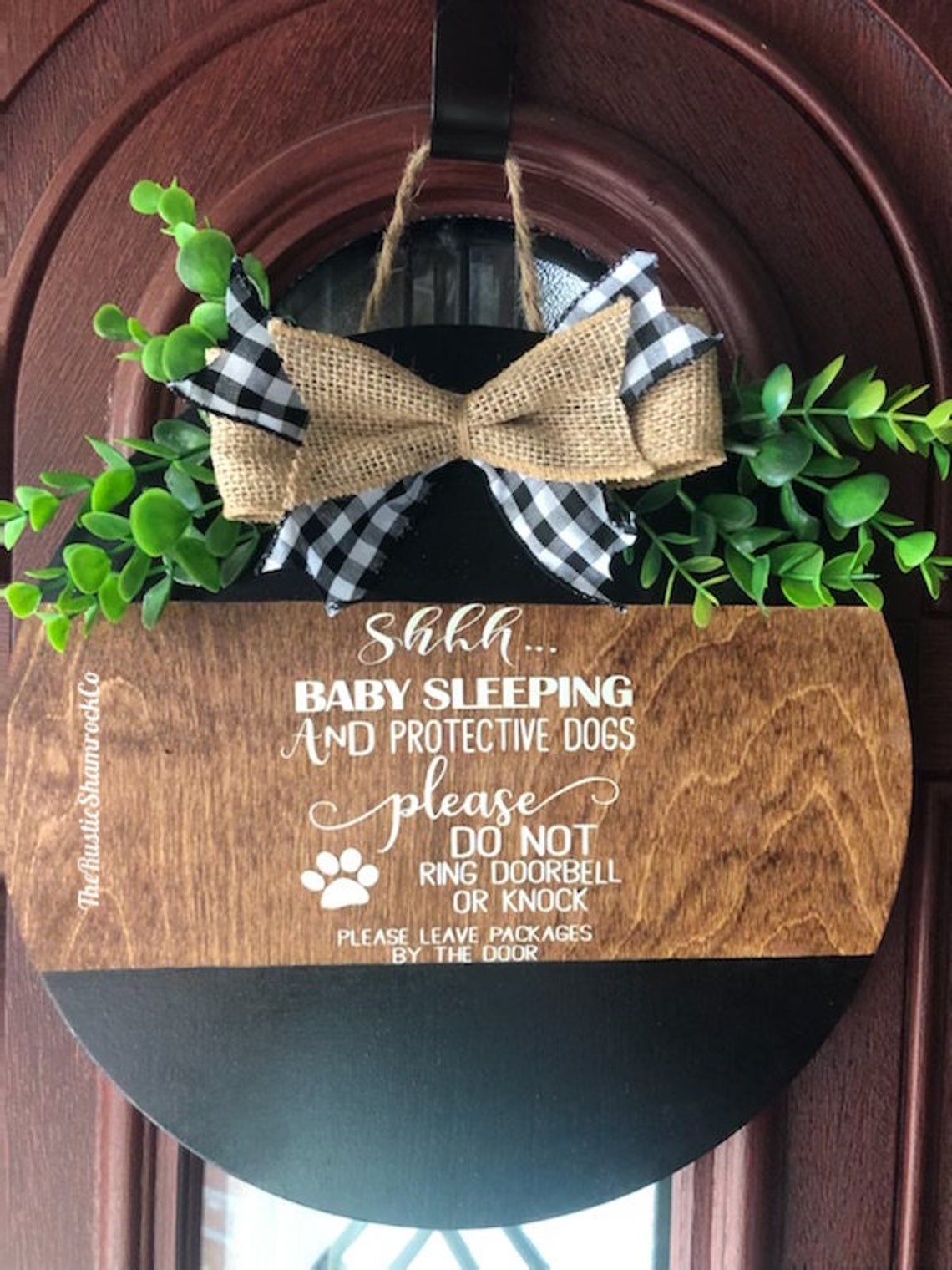 Do Not Disturb Wooden Door Sign Baby Sleeping Signn Front - Etsy