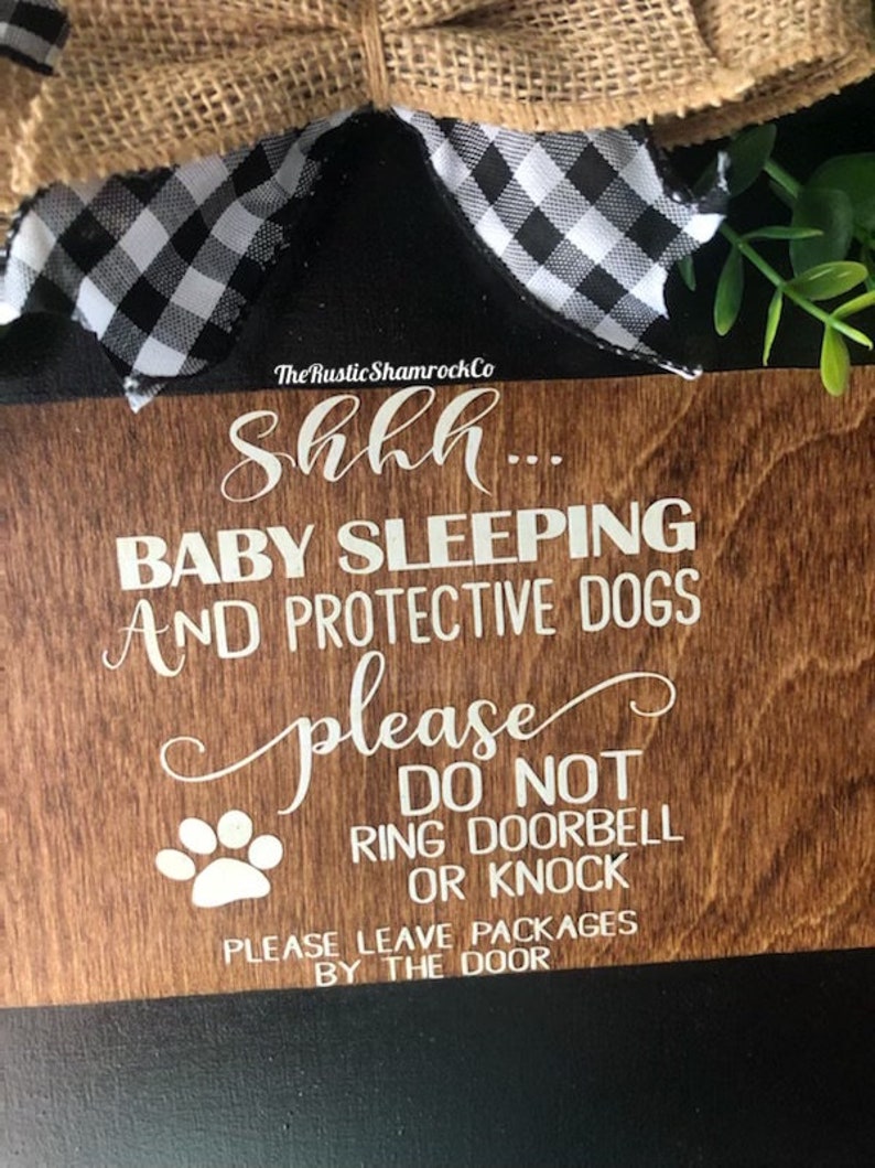 Do Not Disturb Wooden Door Sign Baby Sleeping Signn Front - Etsy