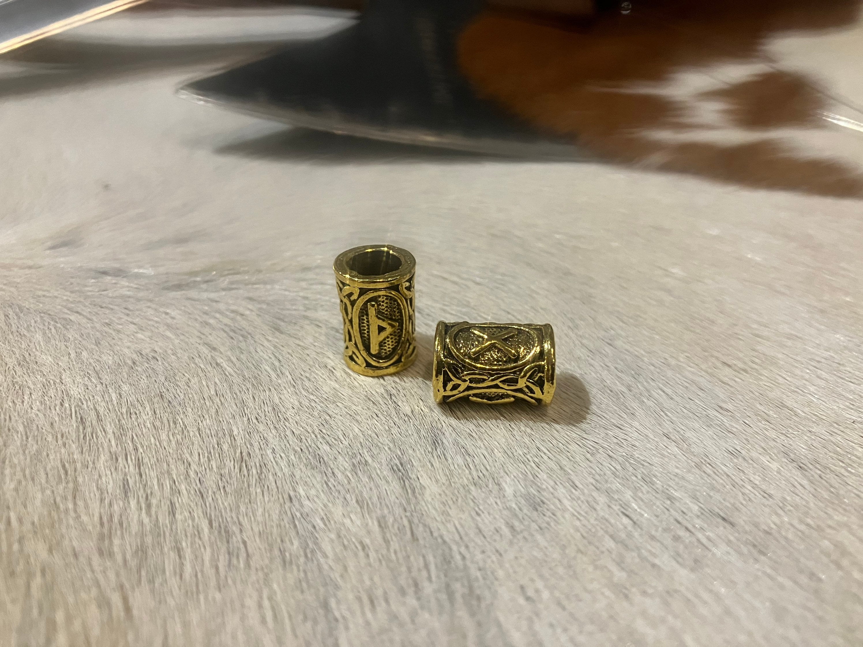 Berserker Beard Bead Kit Triple Bead Set Bronze Silver Gold Bead ...