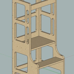 CNC File Helper Stand Helping Toddler Tower Vector Step Stool Kids ...