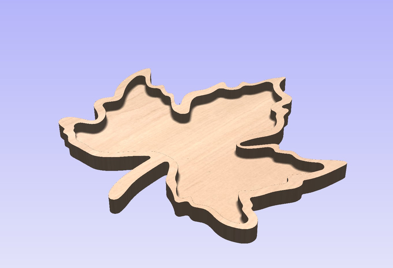 CNC Leaf Tray Catch All Maple Lead Wood Cnc File DXF SVG for Router ...