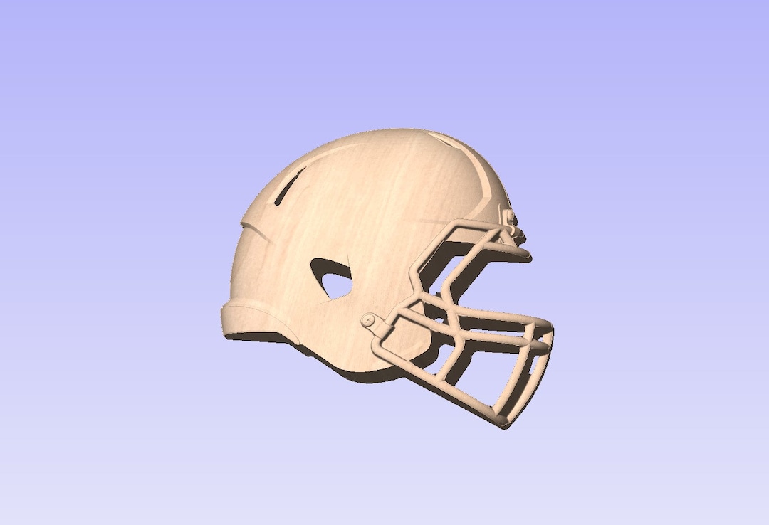 Football Helmet 3D Cut File for CNC Router High Quality Customizable ...