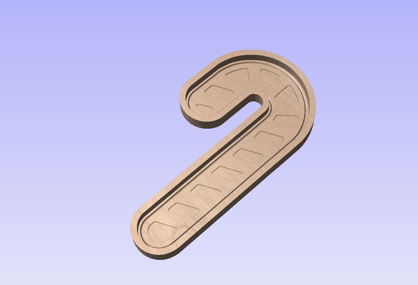 CNC File Candy Cane Candy Tray Catch Tray Vector CRV Svg File, Dxf ...