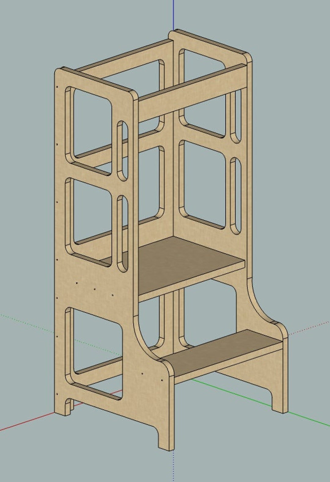 CNC File Helper Stand Helping Toddler Tower Vector Step Stool - Etsy
