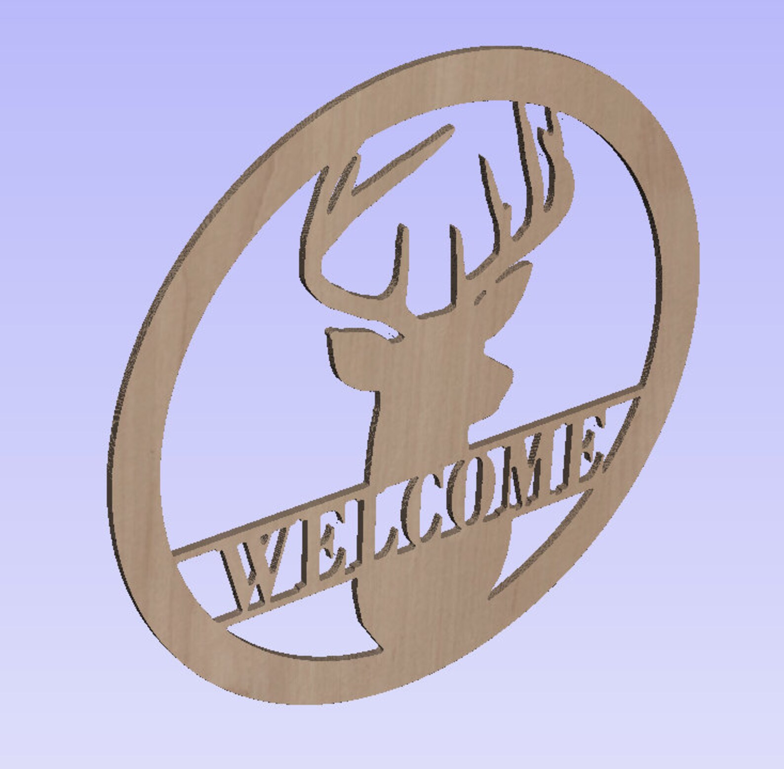 CNC File, Vector Welcome Sign, Cutout, Deer Sign, Door Hanging Sign ...