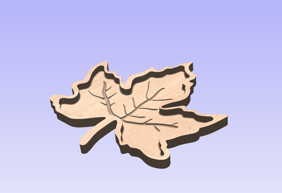 CNC Leaf Tray Catch All Maple Lead Wood Cnc File DXF SVG for Router ...