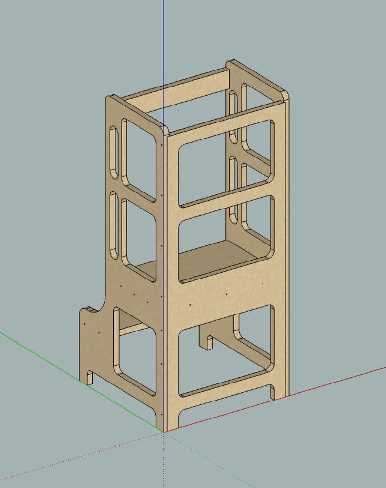 CNC File Helper Stand Helping Toddler Tower Vector Step Stool Kids ...
