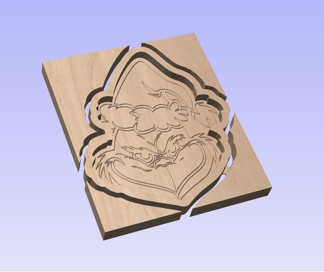 CNC File Grinch Vector File Catch Tray, Christmas CNC Vector Candy Dish ...