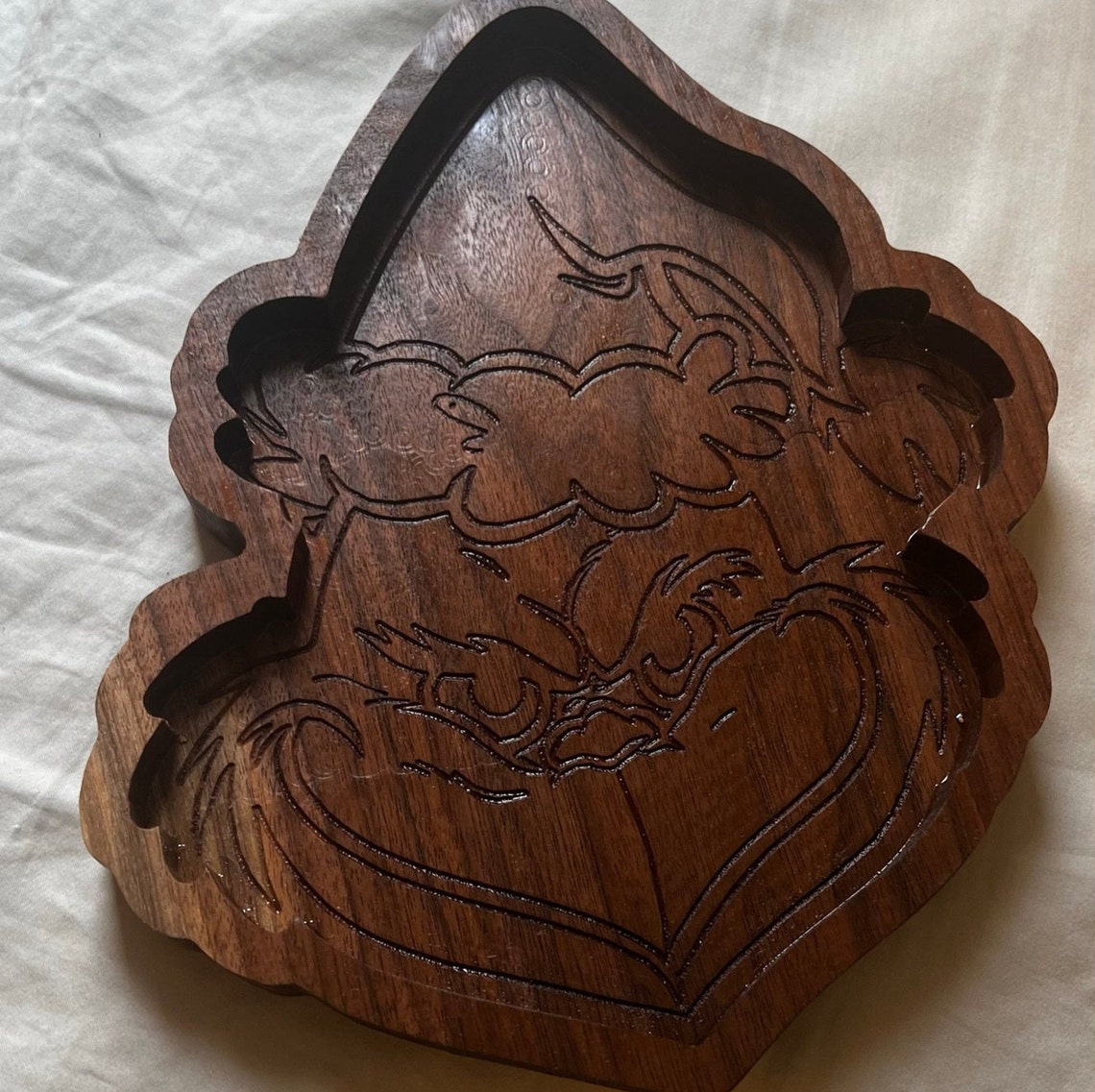 CNC File Grinch Vector File Catch Tray, Christmas CNC Vector Candy Dish ...