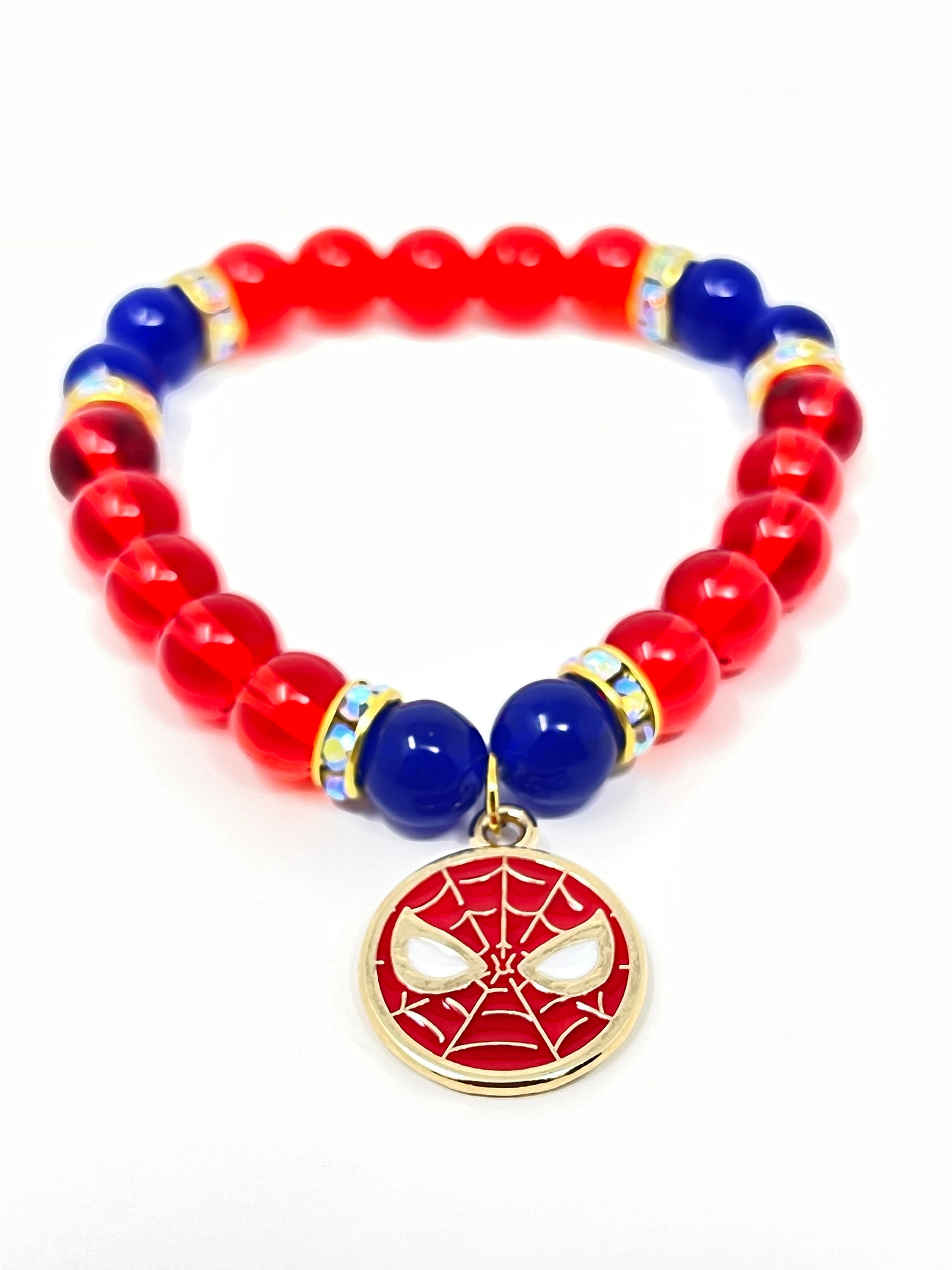 Spider-man Beaded Bracelet - Etsy