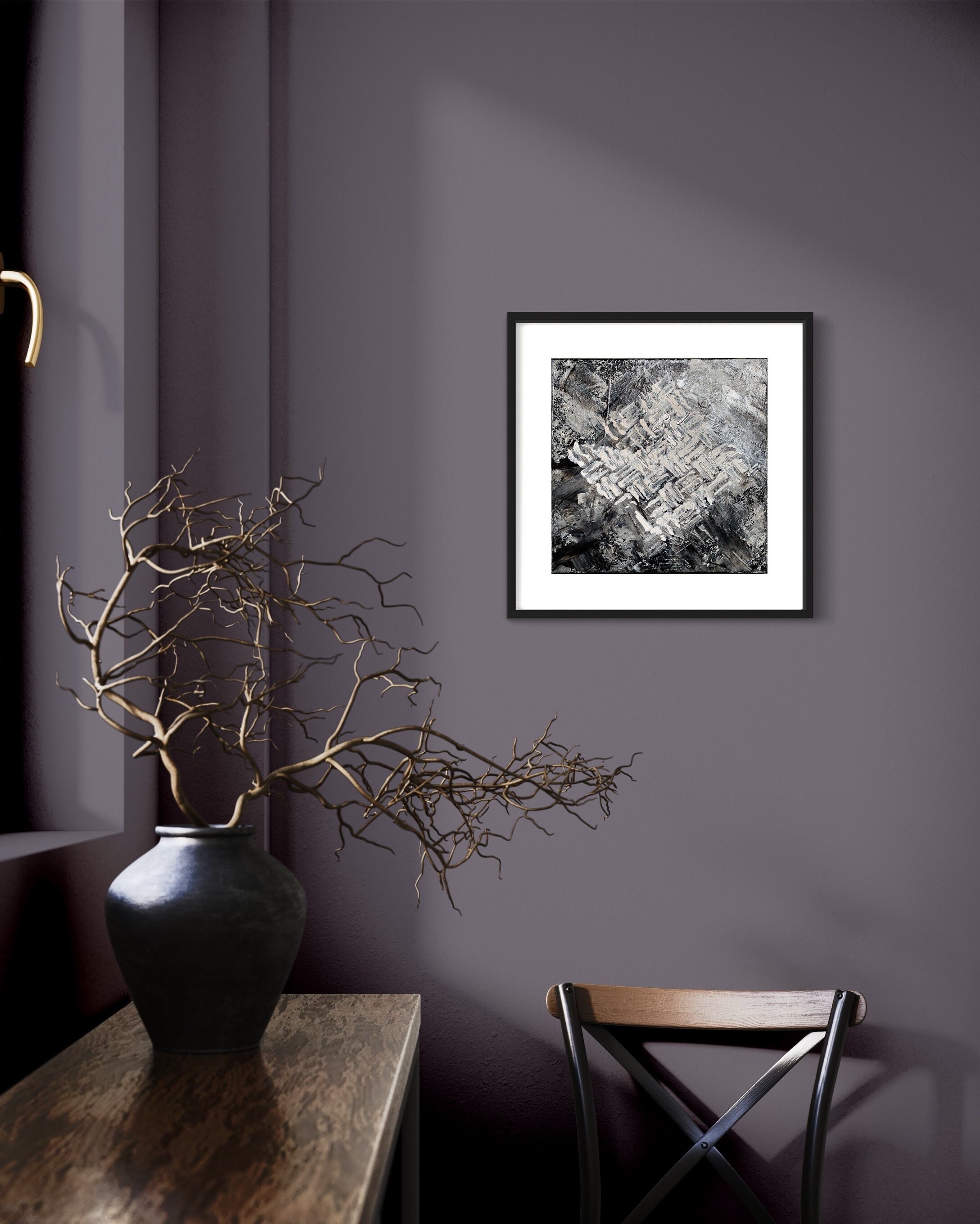 Abstract Art Painting Metallic Painting Unique Hand-painted - Etsy