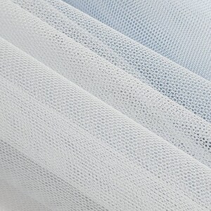 Light Blue English Netting Fabric by the Yard - Light Weight Net ...