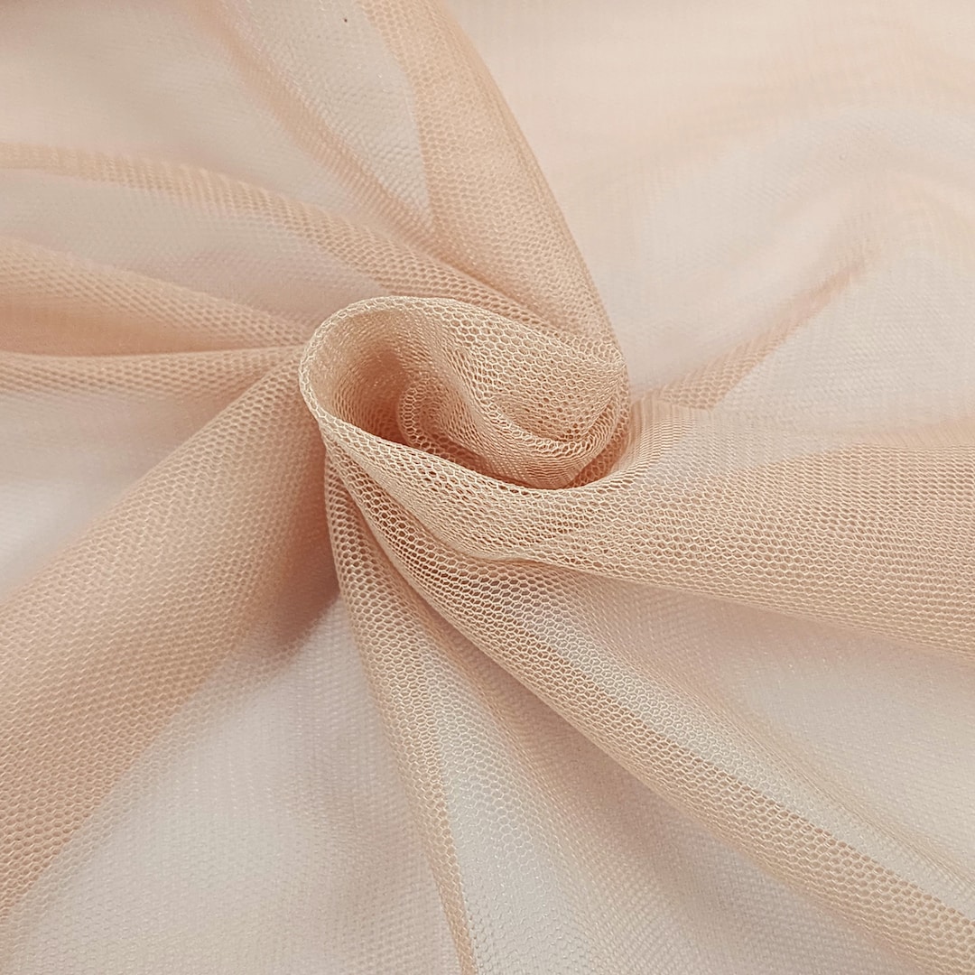 TAUPE English Netting Fabric by the Yard, 58/60wide, Sheer Mesh Bridal ...