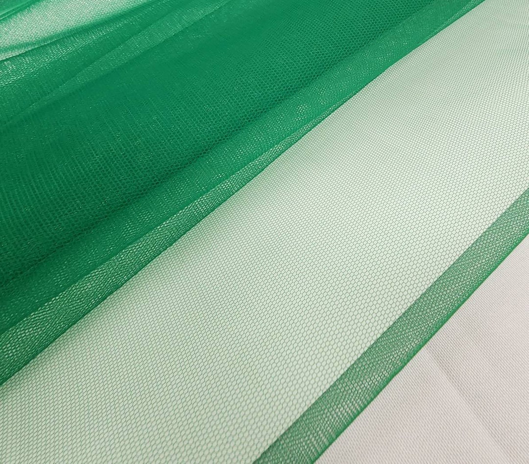 Emerald Green Italian Tulle Luxury Fine Netting Tulle Fabric by the ...