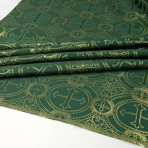 Red Gold Religious Brocade Liturgical Fabric - Etsy