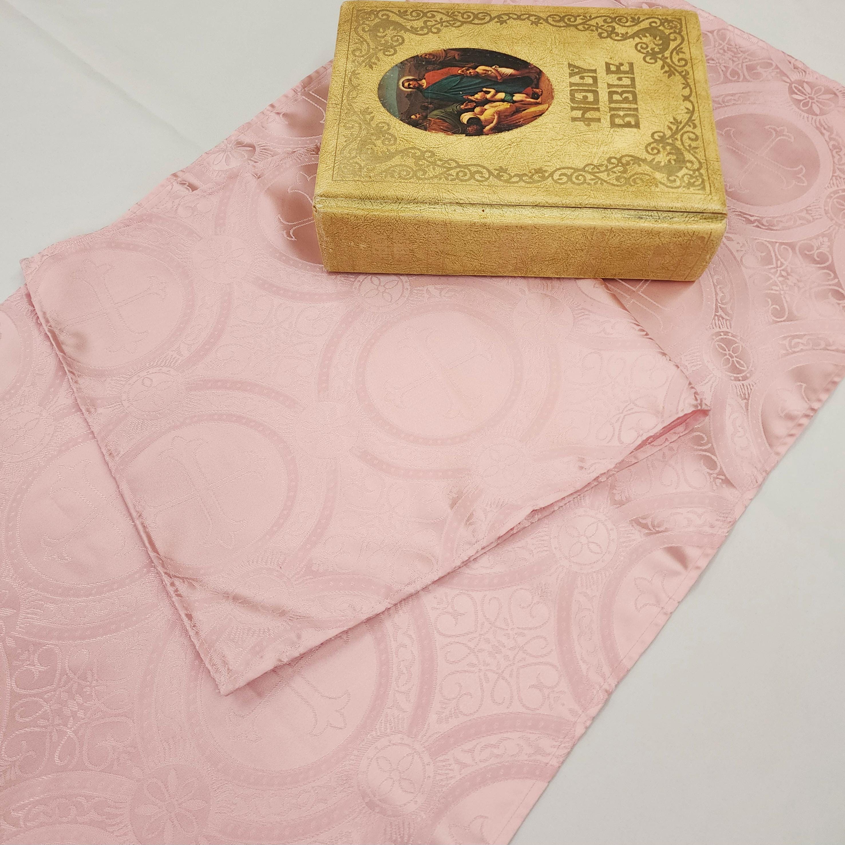 Pink Liturgical Prayer Table Cloth Home Altar Catholic Christian Lent ...