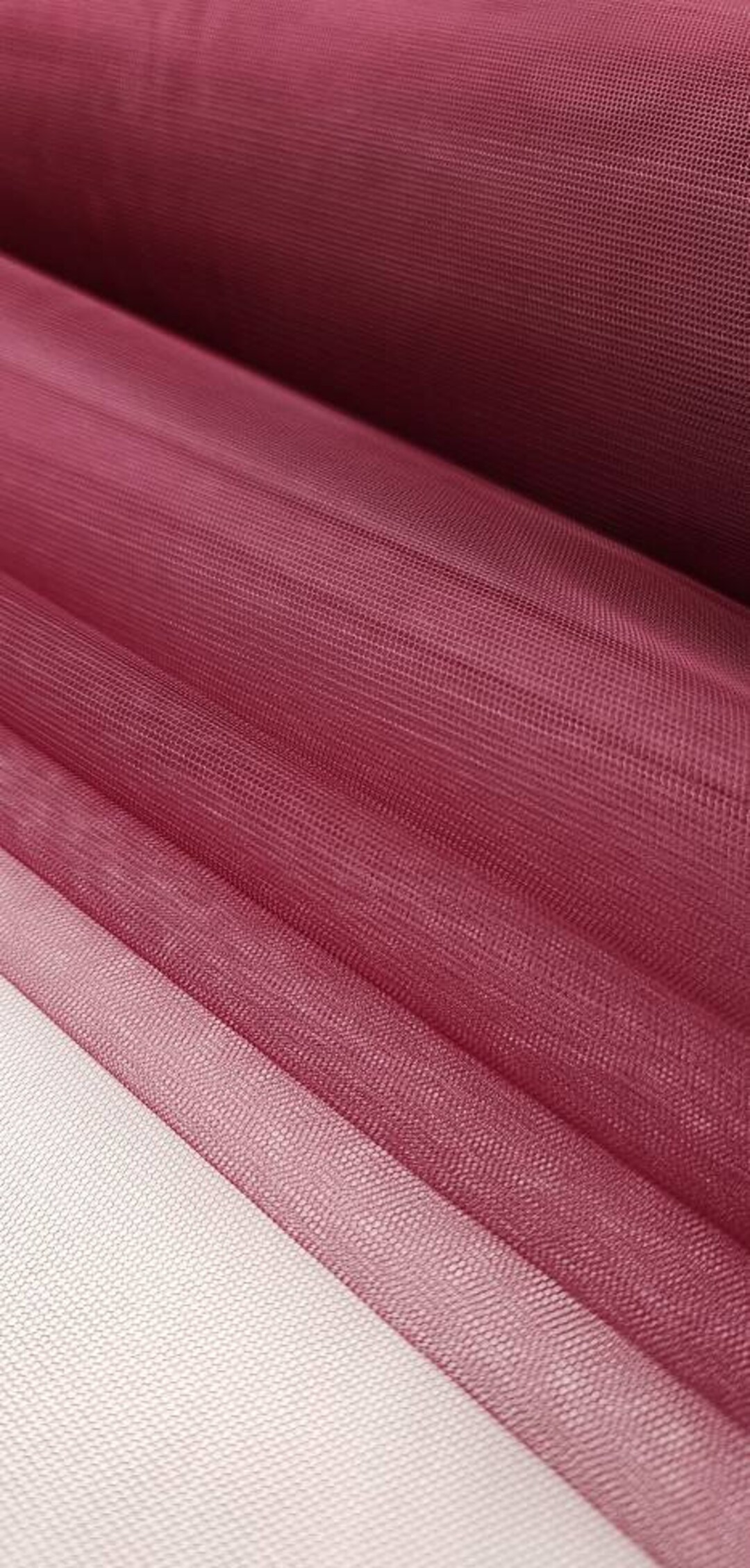 Burgundy Italian Tulle Luxury Fine Netting Tulle Fabric by the Yard for ...
