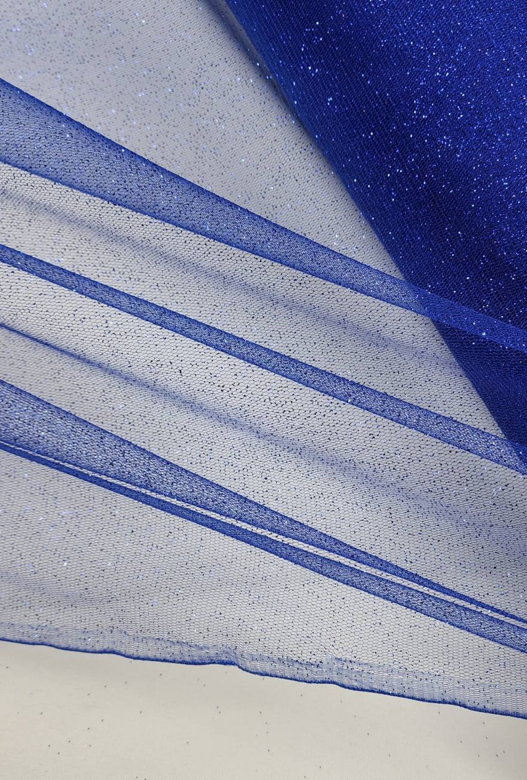 Royal Blue Glitter Tulle Royal Sparkle Tulle Fabric by the Yard for ...