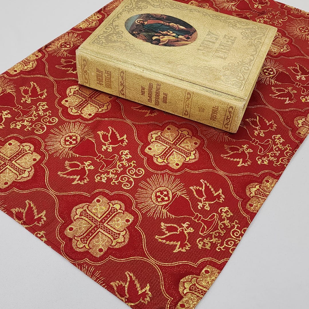 Liturgical Prayer Table Cloth Catholic Christian Catechesis Red Gold ...