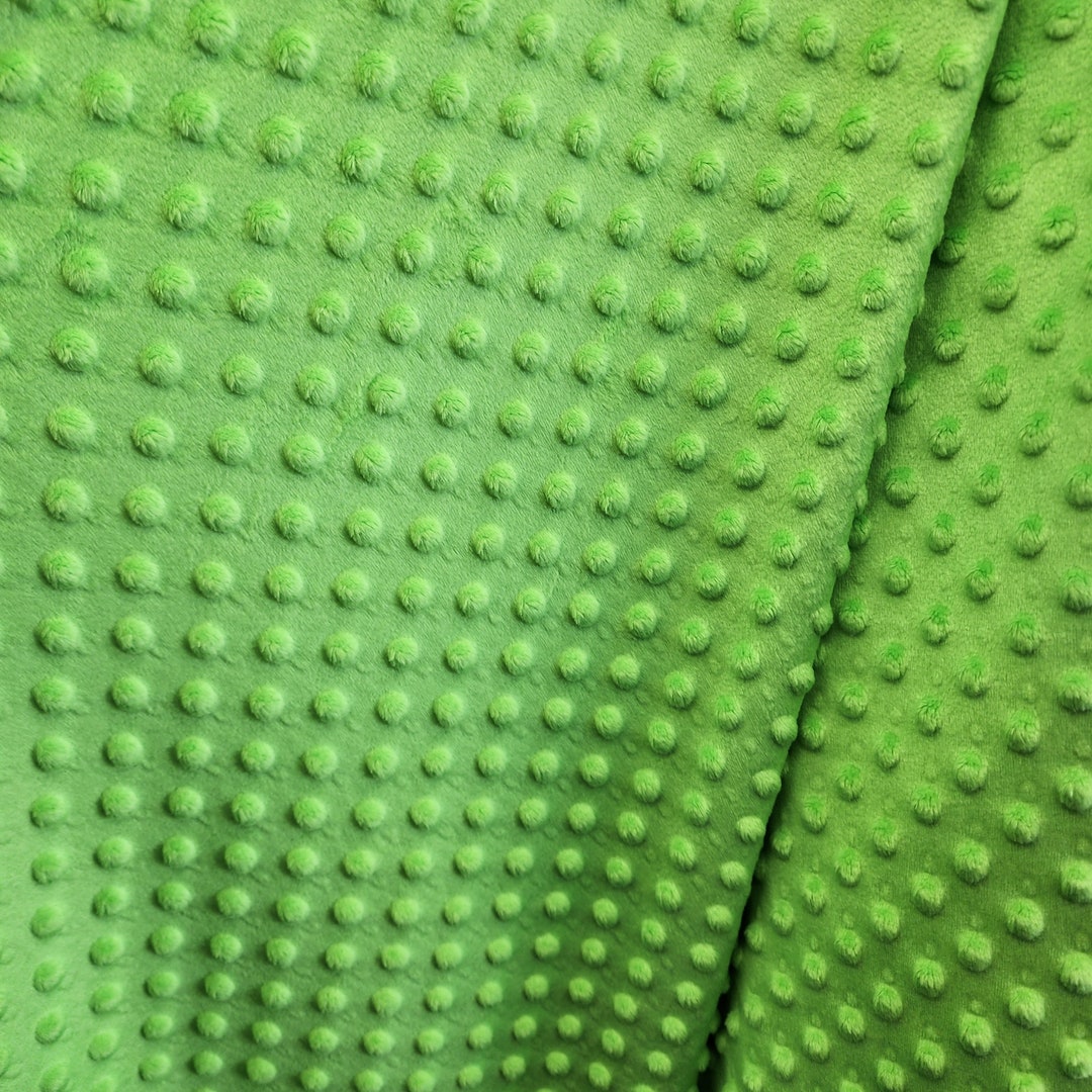 Light Green Rich Embossed Dimple Dots Soft Velvety Minky Fabric for ...