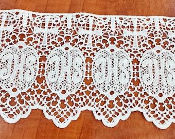 Off White Liturgical Lace Trim Fabric Sold by the Yard 4" Wide ...