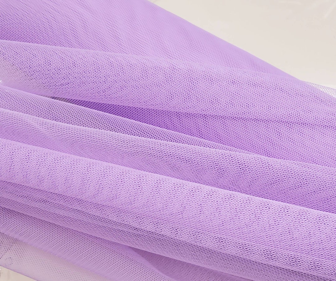 LILAC English Netting Fabric by the Yard - Light Weight Net - Stretch ...