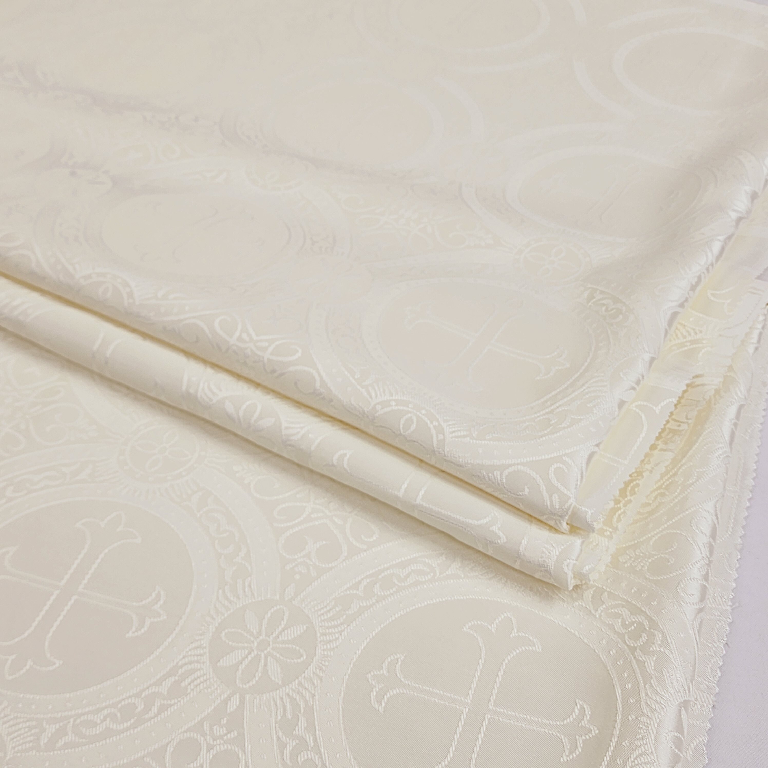 Off White Liturgical Brocade Fabric Sold by the Yard for Vestment ...